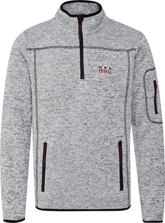 FQ1924 FQBirk Herren Fleecepullover Sweatpullover Troyer mit Stehkragen, Größe:L, Farbe:Pewter Mix (200277)