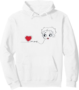 Betty Boop Line Art Liebe Dich selbst, Herz Pullover Hoodie