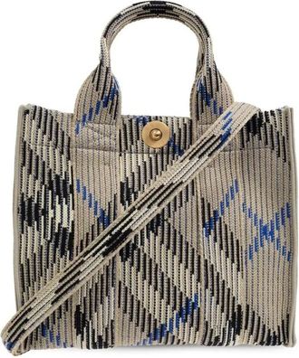 Burberry Femme, Sacs, Multicolore, Taille: ONE Size Sac fourre-tout en toile avec motif g&eacute;om&eacute;trique
