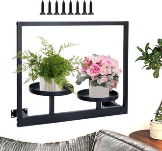 Generic Wandpflanzenregal - Eisenmetall, Regalhalterung, Pflanzregale | Mehrzweckst&auml;nder mit modernem Design, zum Aufh&auml;ngen von Blument&ouml;pfen im Wohnzimmer auf
