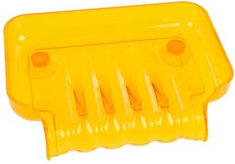 Fantasia Seifenschale, Kunststoff, orange, mit 2 Saugnäpfen