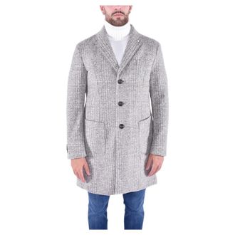 L.B.M. 1911 Wollmantel mit Mikrofantasie - - Coats - Herren - Beige - M
