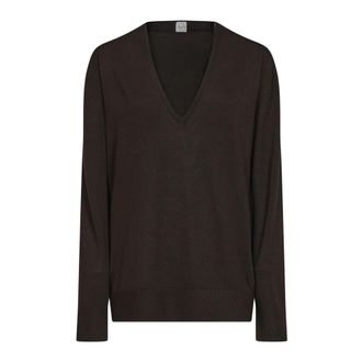 Toteme V-Ausschnitt Pullover - - Knitwear - Damen - Braun - S