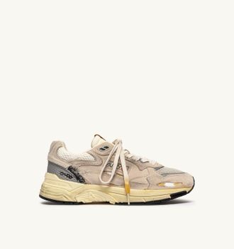Autry SNEAKERS HYPERWAY SUPER VINTAGE AUS MESH UND WILDLEDER IN SAND UND SILBER