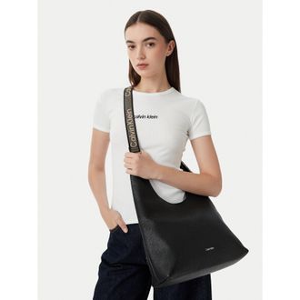 Calvin Klein Handtasche Calvin Klein Webbing Adj Strap Large Shoulder LV04F3643G Schwarz