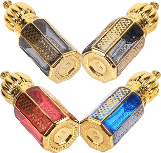 Lurrose Retro Glas Parf&uuml;mflasche 6 ml mit Metallverschluss Leere Aufbewahrungsflasche f&uuml;r &Auml;therische &Ouml;le und Duftproben Eleganter Parf&uuml;mflakon f&uuml;r Reise und G