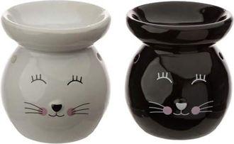 Puckator 1 br&ucirc;leur &agrave; Essence en c&eacute;ramique - Chat