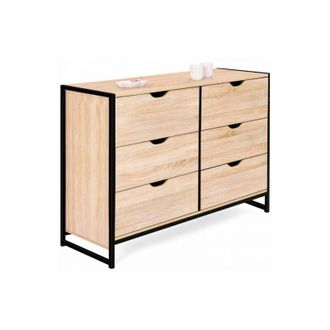 IDMarket Idmarket - Kommode mit 6 Schubladen detroit 115 cm Industriedesign