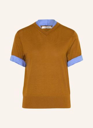 Dorothee Schumacher Dorothee Schumacher Strickshirt Chic Merino Im Materialmix braun