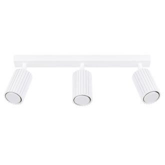 Sollux Lighting Deckenlampe Deckenleuchte Deckenstrahler Aluminium 3 Flammig 45 x 6,5 x 16,5 cm Karbon Wei&szlig;