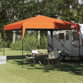 vidaXL Tente &agrave; auvent pop-up Orange 300 x 300 cm tissu Vidaxl