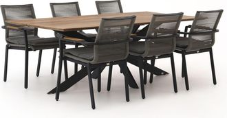 Bellagio la vita attrattiva Bellagio Marudo/Furato 220 cm Gartenm&ouml;bel-Set 7-Teilig Stapelbar