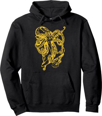Seembo Octopus Skater Skateboarding Lustiges Skateboard Pullover Hoodie