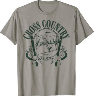 Trendy Apparel Cross Country Ski Society Est 1868 Ski Poles T-Shirt