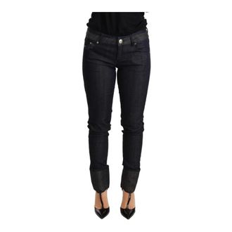 Ermanno Scervino Dunkelblaue Skinny Folded Hem Jeans - - Jeans - Damen - Blau - W26