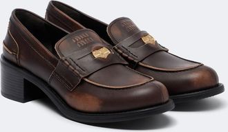 Miu Miu Escarpins Dec&ograve; en cuir