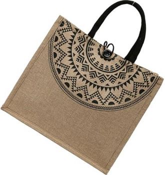 Yarnow Sac Fourre-tout Lin L&eacute;ger Grand Sac Shopping R&eacute;utilisable pour Courses et Plage D&eacute;contract&eacute; R&eacute;sistant pour Femme et Homme