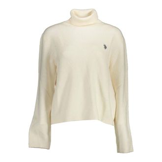 U.S.Polo Association U.s. Polo Assn., Femme, Pulls, Blanc, Taille: 44 FR &Eacute;l&eacute;gant pull &agrave; col roul&eacute; blanc pour femme