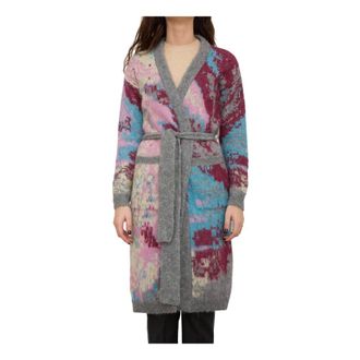 Nenette Femme, Pulls, Multicolore, Taille: 38 FR Cowboy Long Cardigan