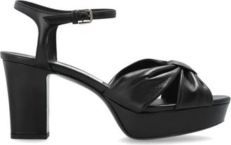 Jimmy Choo London Femme, Chaussures, Noir, Taille: 39 1/2 EU Heloise 80 Platform Sandales
