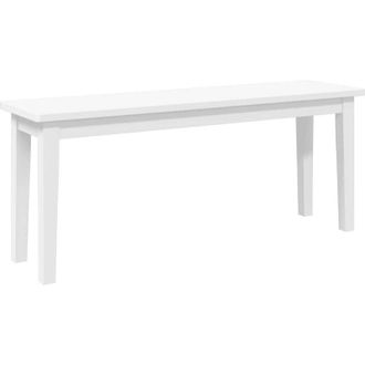 vidaXL Vidaxl - Bank 110 cm Wei&szlig; Massivholz Gummibaum