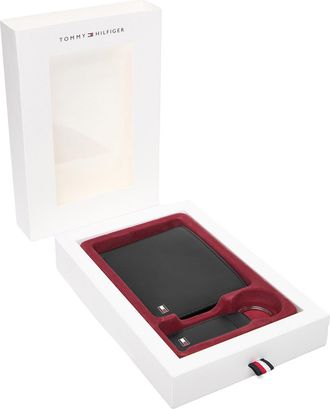 Tommy Hilfiger Geldb&ouml;rse und Schl&uuml;sselanh&auml;nger Set Tommy Hilfiger Gp Eton Cc And Coin Pckt Keyfob AM0AM07931 Schwarz