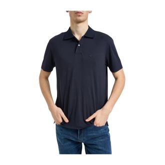 Emporio Armani Homme, Tops, Bleu, Taille: 2XL Small Logo Polo