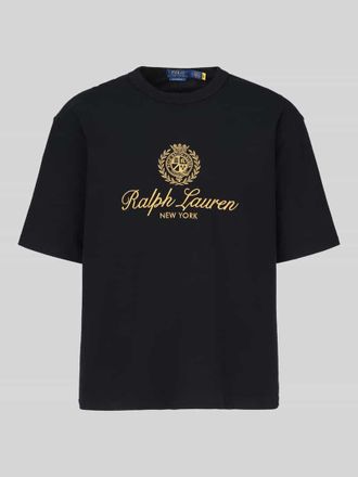Polo Ralph Lauren T-Shirt mit goldfarbenem Logo-Print
