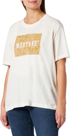Mustang Jeans Damen Style Alina C Print T-Shirt, Whisper White 2013