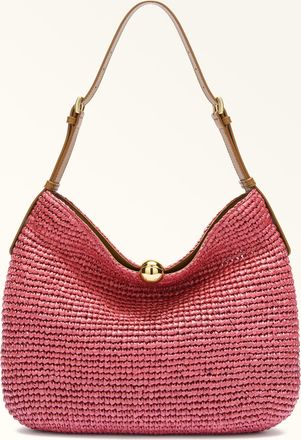 Furla Sfera Soft Schultertasche L Strawberry Icecream Rosa Geh&auml;kelt Damen