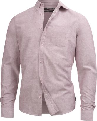 Indicode Herren Kepner Hemd mit Brust-Tasche aus Baumwolle | Herrenhemd f&uuml;r M&auml;nner Tawny Port, XXL