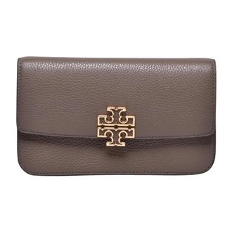 Tory Burch Britten Chain Wallet - - Bags - Damen - Grau - ONE SIZE