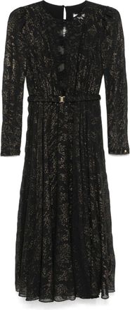 Nissa Midikleid mit Polka Dots - Schwarz