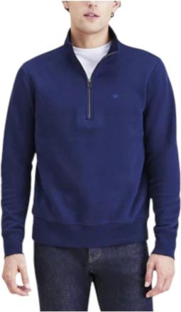 Dockers Homme, Sweatshirts et sweats &agrave; capuche, Bleu, Taille: S Polaire quart de zip coupe classique