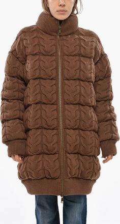 Max Mara SFILATA Wattierter Mantel OVATTA aus Zopfstrick Max Mara