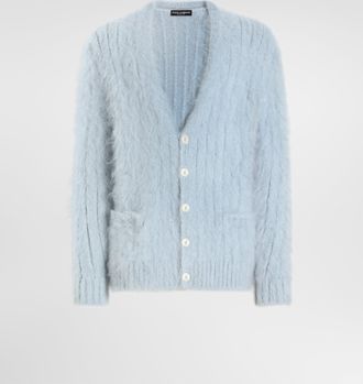 Dolce & Gabbana Cardigan Aus Mohair - Mann Strickwaren Grau Xs