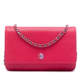 Chanel Portefeuille sur cha&icirc;ne Pre-owned - Femme - Pre-owned - Rose - Taille: ONE Size