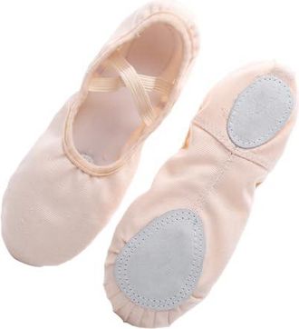 BESPORTBLE Chaussures De Danse sans Lacets pour Yoga Et Ballet Style Léger Semelle Antidérapante pour Garçon Et Filles Et Adultes Rose Taille 24