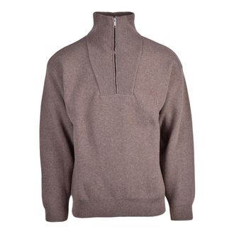 Daniele Fiesoli Pullover mit Rei&szlig;verschlusskragen - - Knitwear - Herren - Braun - L