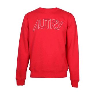 Autry Homme, Sweatshirts et sweats &agrave; capuche, Rouge, Taille: M Logo SweaT-shirt