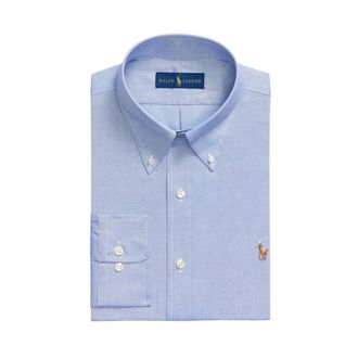 Ralph Lauren Homme, Chemises, Bleu, Taille: L Chemise Habill&eacute;e Bleu Clair Coupe Ajust&eacute;e