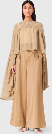 Maje Cape-top Mit Schmuckkragen - Sand - Maje