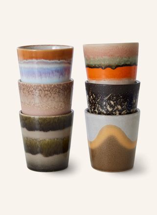 HKliving Hkliving 6er-Set Becher beige