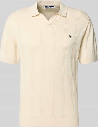 Review Regular Fit Poloshirt mit Logo-Stitching