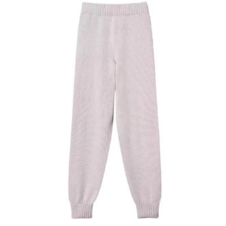 Twinset Woll- und Lurex-Mischstrick-Jogginghose - - Trousers - Damen - Beige - XS
