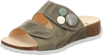 Think Mizzi Chaussons Durables Tannés sans Chrome,Mules Femme,7000 Sauge Break,35 EU