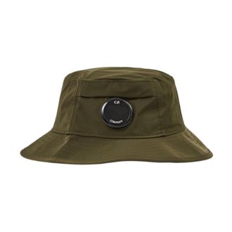 C.P. Company C.p. Company, Homme, Accessoires, Vert, Taille: M Bob Polyester avec Logo