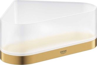 GROHE Selection - Duschablage mit Halter, Glas / Cool Sunrise geb&uuml;rstet 41038GN0