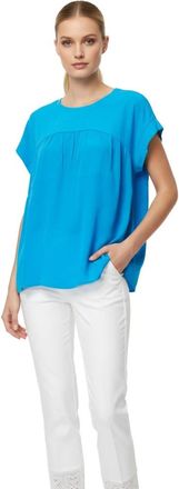 A|X Armani Exchange Femme, Tops, Bleu, Taille: 42 FR T-shirt Over Tessuto Bimateriale 3Kyh48