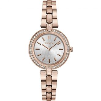 Furla Femme, Accessoires, Rose, Taille: ONE Size Montre en acier inoxydable